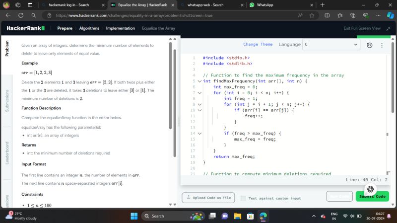 Day 30 of #hackerrank challenge 💫 | Meera yazhini Arivazhagan Day 30 of #hackerrank challenge 💫 | Meera yazhini Arivazhagan
