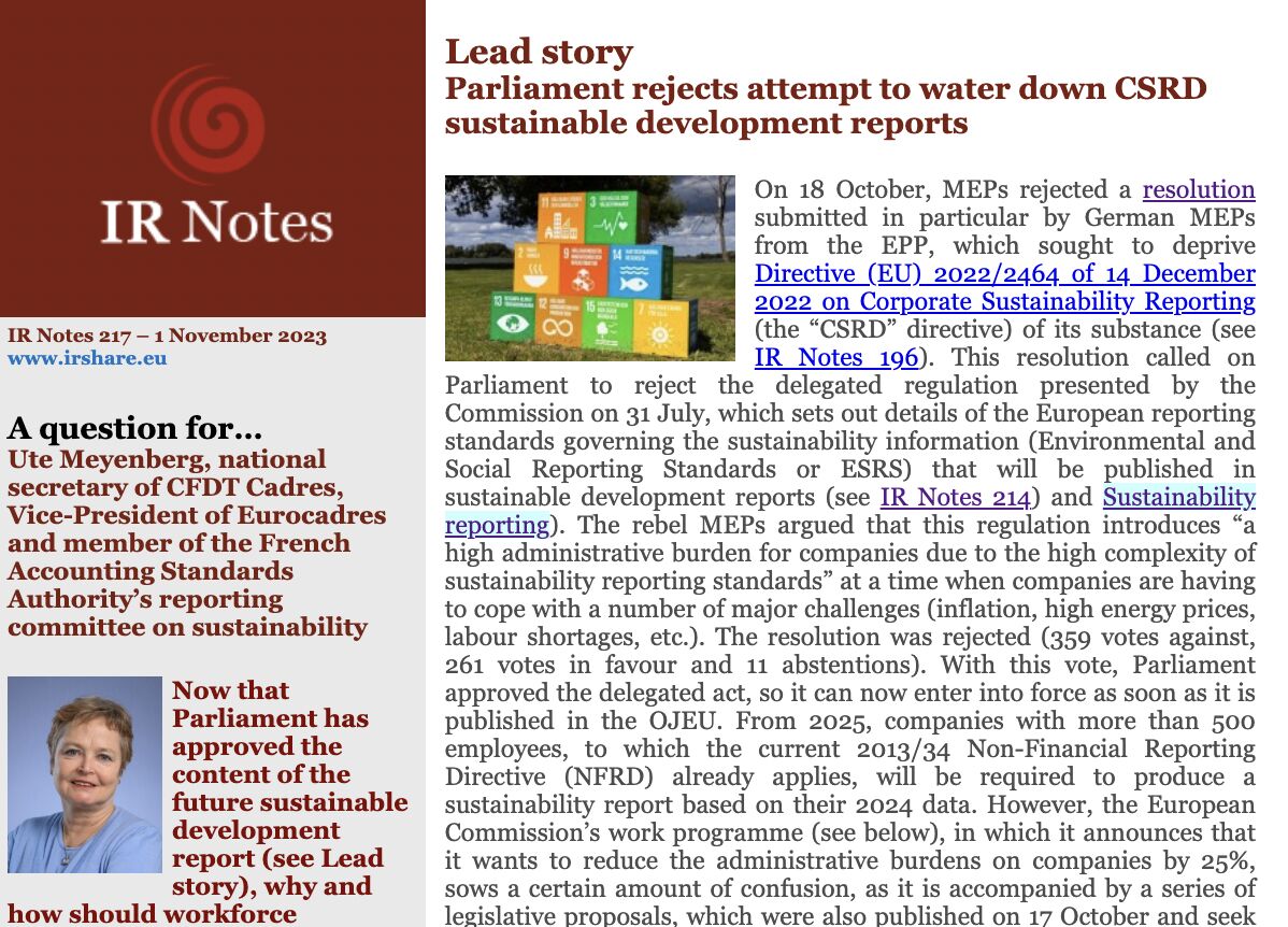 IR Notes on LinkedIn: #csrd #telework IR Notes on LinkedIn: #csrd #telework