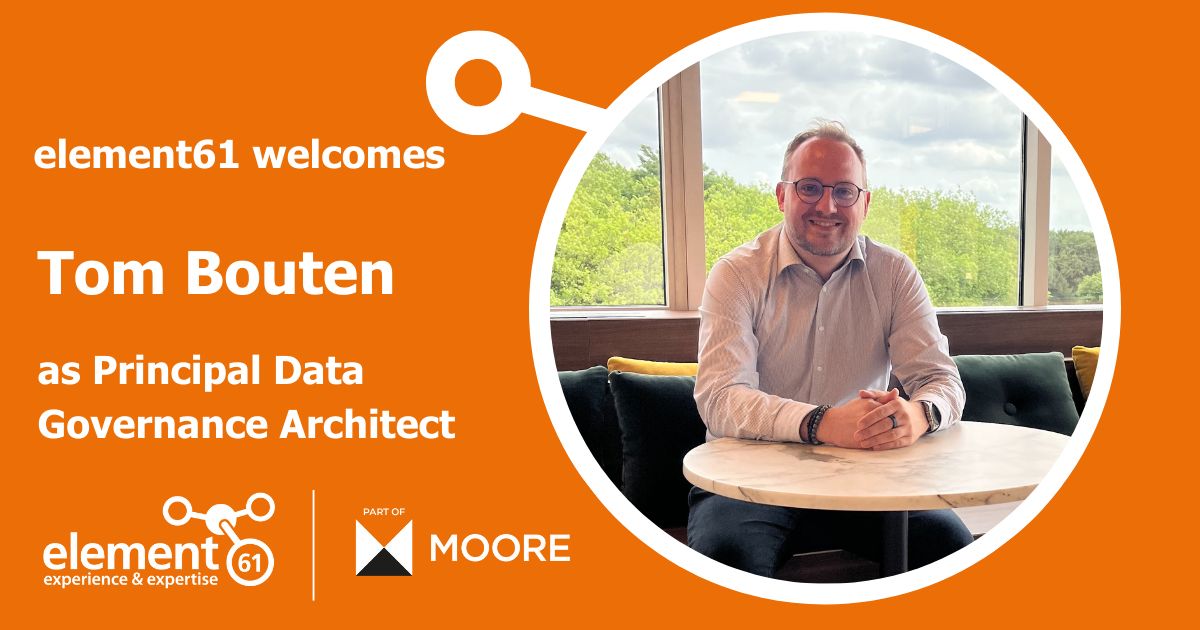 A warm welcome to Tom Bouten, who started this week at element61 as a ... A warm welcome to Tom Bouten, who started this week at element61 as a ...