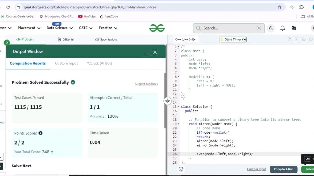 🚀 Day 83/160 of the GeeksforGeeks Coding Challenge | Khushi Jethwa 🚀 Day 83/160 of the GeeksforGeeks Coding Challenge | Khushi Jethwa
