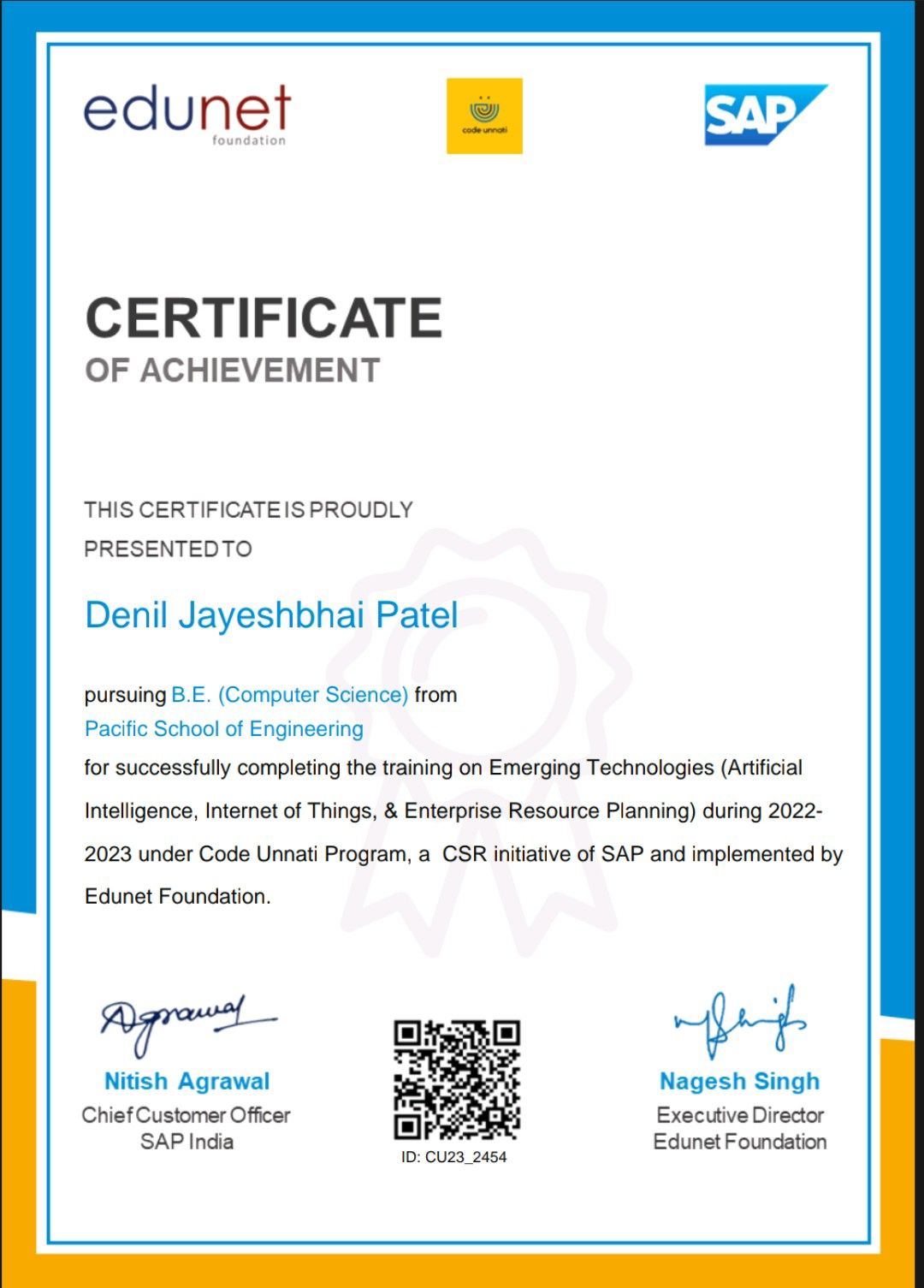 Denil Patel on LinkedIn: I am thrilled to announce that I have ... Denil Patel on LinkedIn: I am thrilled to announce that I have ...