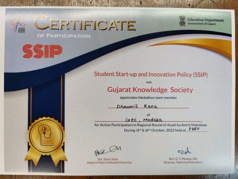 Dhrumil Rana on LinkedIn: #hackathon2022 #pdeu Dhrumil Rana on LinkedIn: #hackathon2022 #pdeu