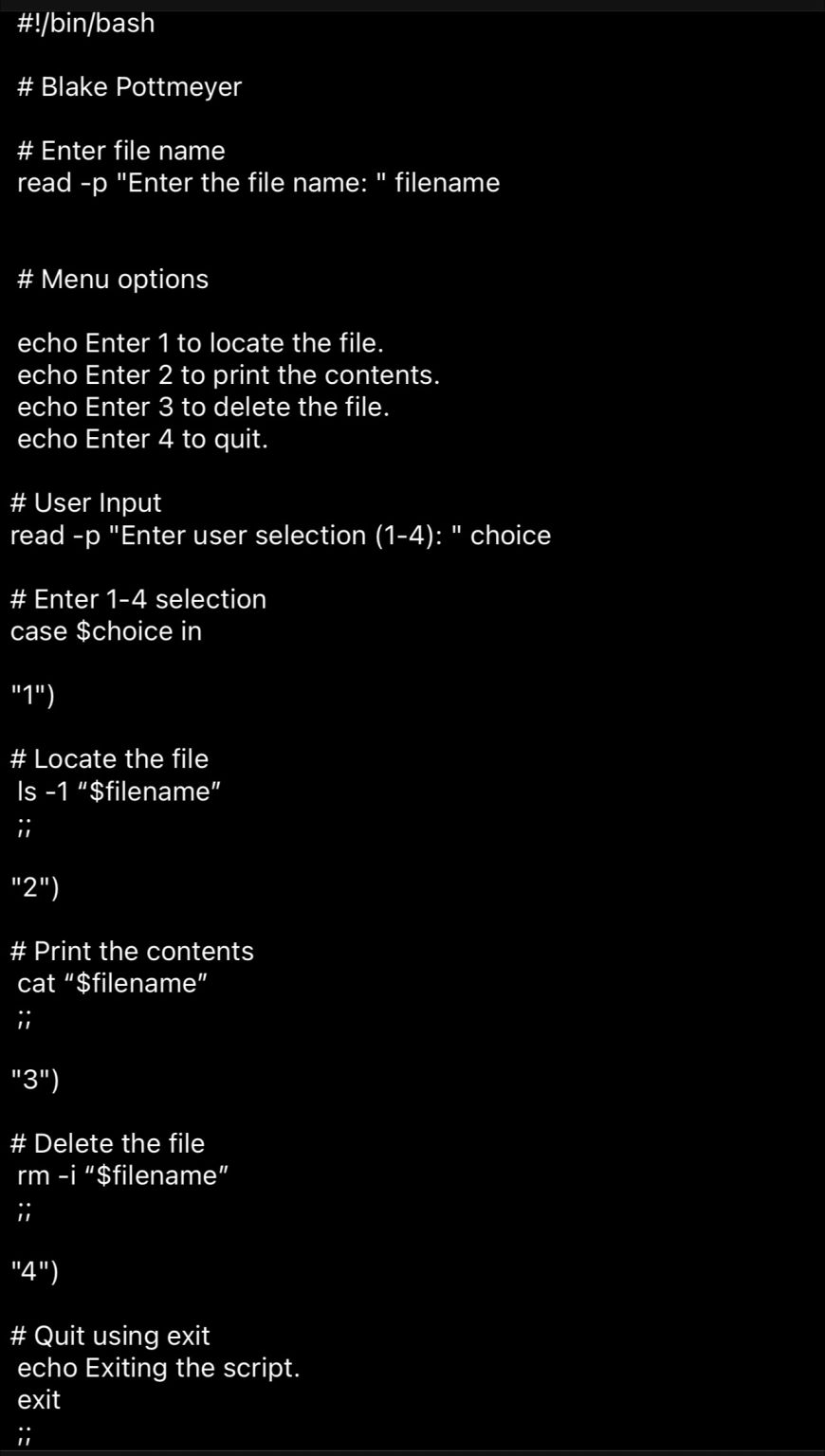 Blake Pottmeyer on LinkedIn: Wrote my 1st Bash Script. Had so much fun ... Blake Pottmeyer on LinkedIn: Wrote my 1st Bash Script. Had so much fun ...