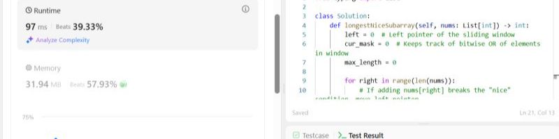 #100daysofcode #leetcode #python #bitwise #slidingwindow #100daysofcode ... #100daysofcode #leetcode #python #bitwise #slidingwindow #100daysofcode ...