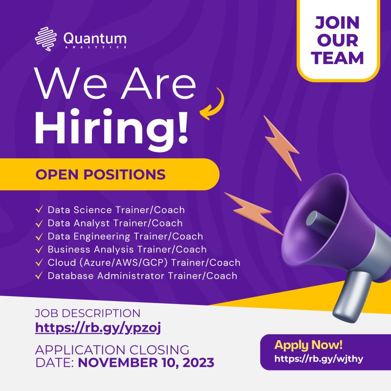 Quantum Analytics NG on LinkedIn: Quantum Analytics NG is hiring for ... Quantum Analytics NG on LinkedIn: Quantum Analytics NG is hiring for ...