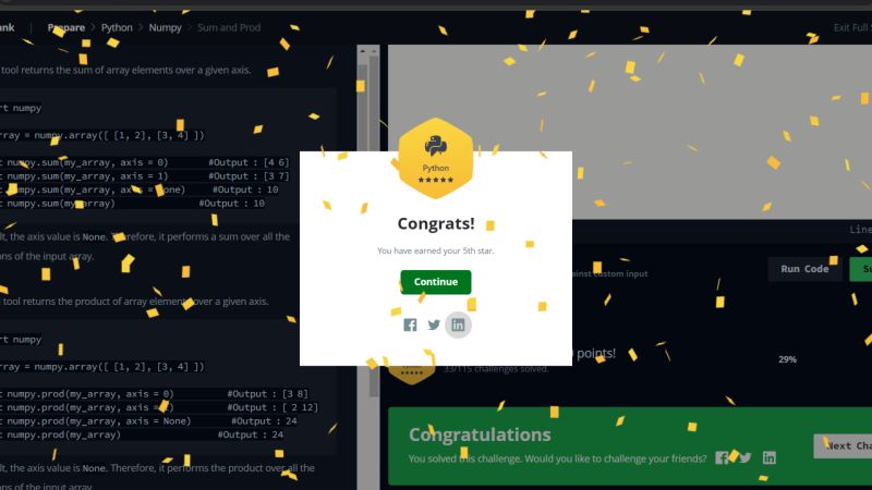 Got 5🌟 badge for Python on HackerRank | Hiten Vaid posted on the topic ... Got 5🌟 badge for Python on HackerRank | Hiten Vaid posted on the topic ...