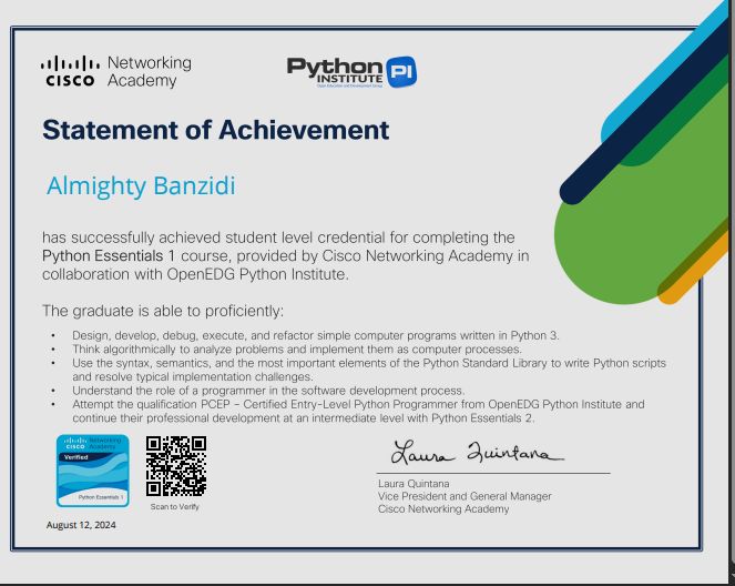 Almighty Banzidi on LinkedIn: #python #certification #datascience # ... Almighty Banzidi on LinkedIn: #python #certification #datascience # ...