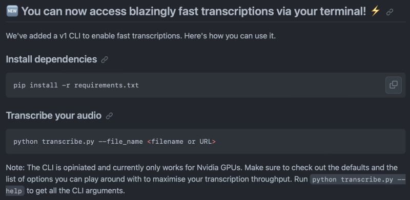 Vaibhav Srivastav on LinkedIn: Insanely fast whisper - now with a CLI ⚡ ... Vaibhav Srivastav on LinkedIn: Insanely fast whisper - now with a CLI ⚡ ...