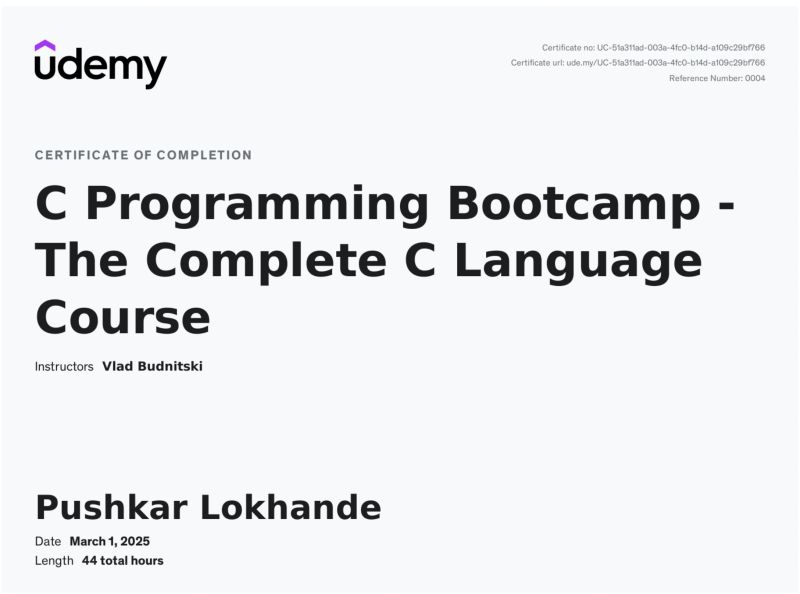 #cprogramming #coding #udemy #learning #softwaredevelopment | Pushkar ... #cprogramming #coding #udemy #learning #softwaredevelopment | Pushkar ...