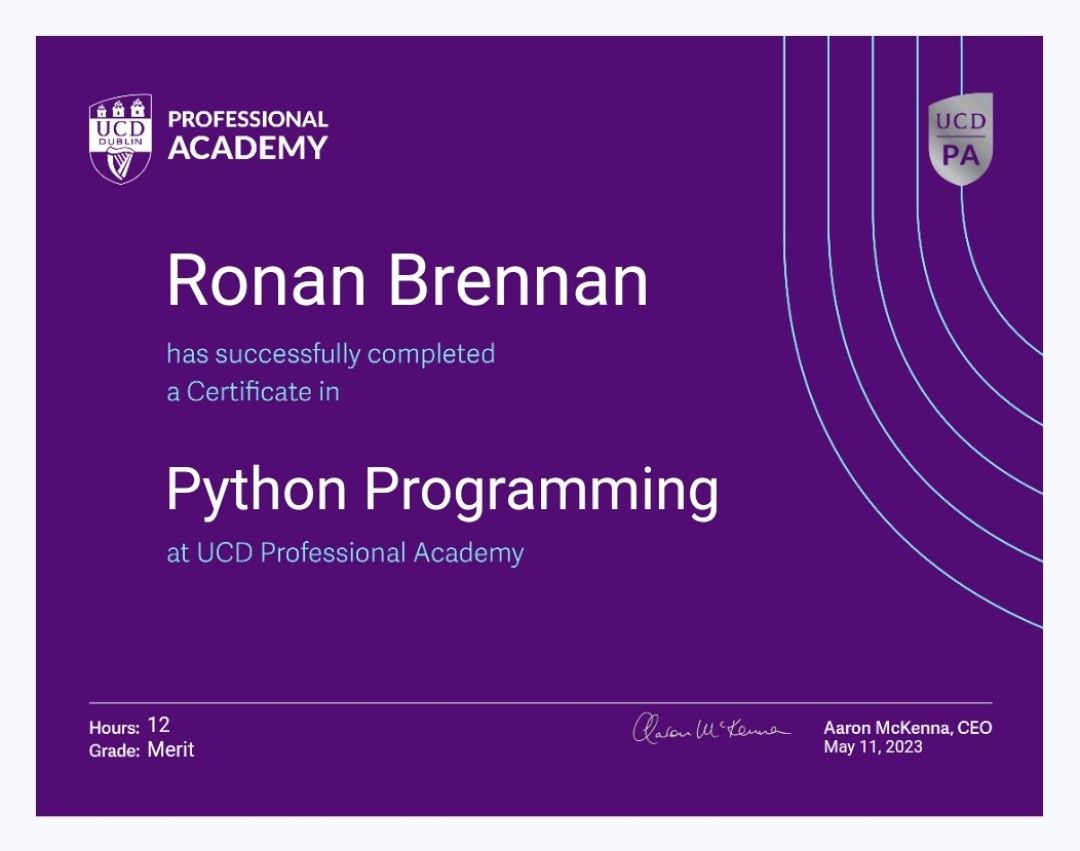 UCD Professional Academy on LinkedIn: #pythonprogramming UCD Professional Academy on LinkedIn: #pythonprogramming