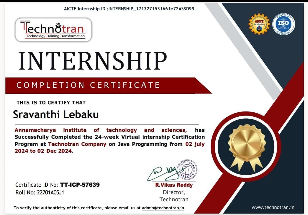 #javaprogramming #internship #aicte #isocertified #softwaredevelopment ... #javaprogramming #internship #aicte #isocertified #softwaredevelopment ...