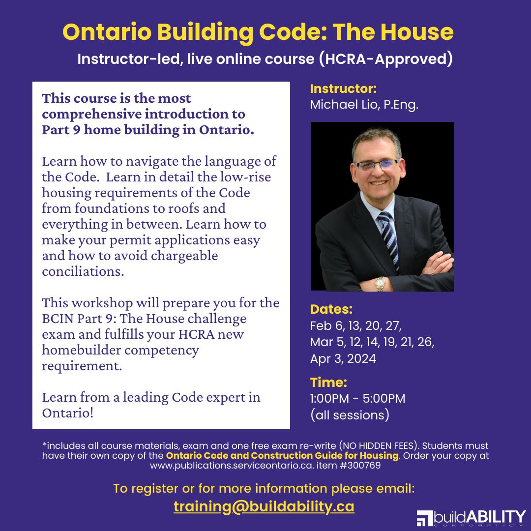 buildABILITY Training on LinkedIn: Our Ontario Building Code: Part 9 ... buildABILITY Training on LinkedIn: Our Ontario Building Code: Part 9 ...