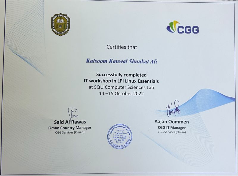 Kulsoom Shoukat Ali on LinkedIn: It was a great experience to attend 2 ... Kulsoom Shoukat Ali on LinkedIn: It was a great experience to attend 2 ...