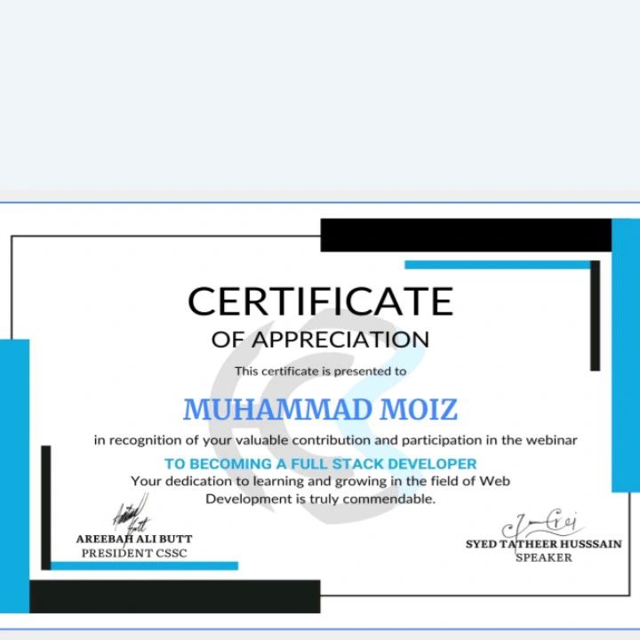 MUHAMMAD MOIZ on LinkedIn: 🚀 Dear Muhammad Moiz Thank you for attending ... MUHAMMAD MOIZ on LinkedIn: 🚀 Dear Muhammad Moiz Thank you for attending ...