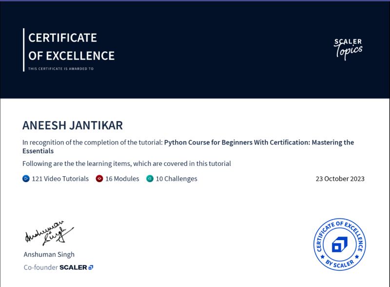 Aneesh Jantikar on LinkedIn: #pythonbeginner #codingmilestone Aneesh Jantikar on LinkedIn: #pythonbeginner #codingmilestone