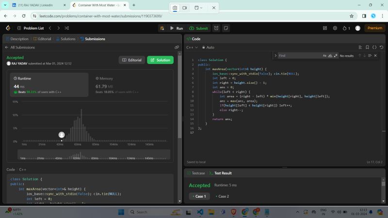 RAJ YADAV on LinkedIn: #180daysofcode #leetcode RAJ YADAV on LinkedIn: #180daysofcode #leetcode