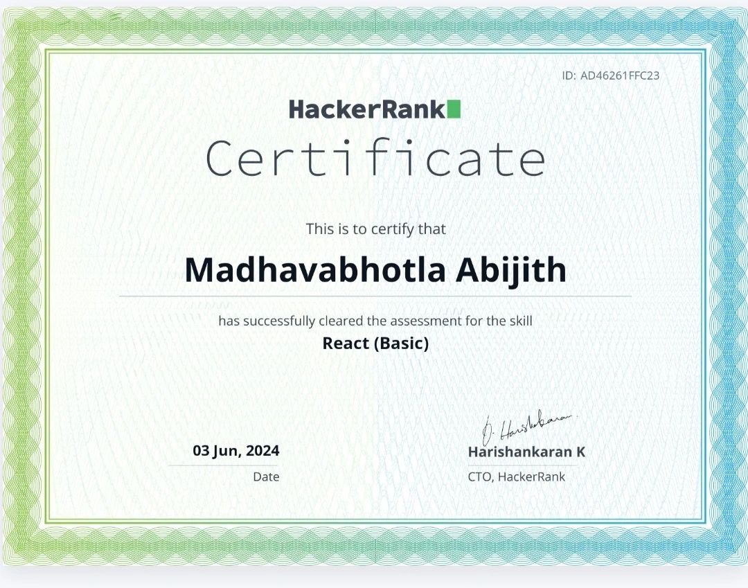 Abhijith Madhavabhotla on LinkedIn: #react #webdevelopment #learning # ... Abhijith Madhavabhotla on LinkedIn: #react #webdevelopment #learning # ...