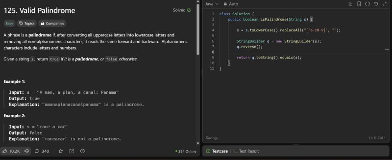 #dsa #codinginterview #palindrome #java #algorithmmastery #techtips ... #dsa #codinginterview #palindrome #java #algorithmmastery #techtips ...