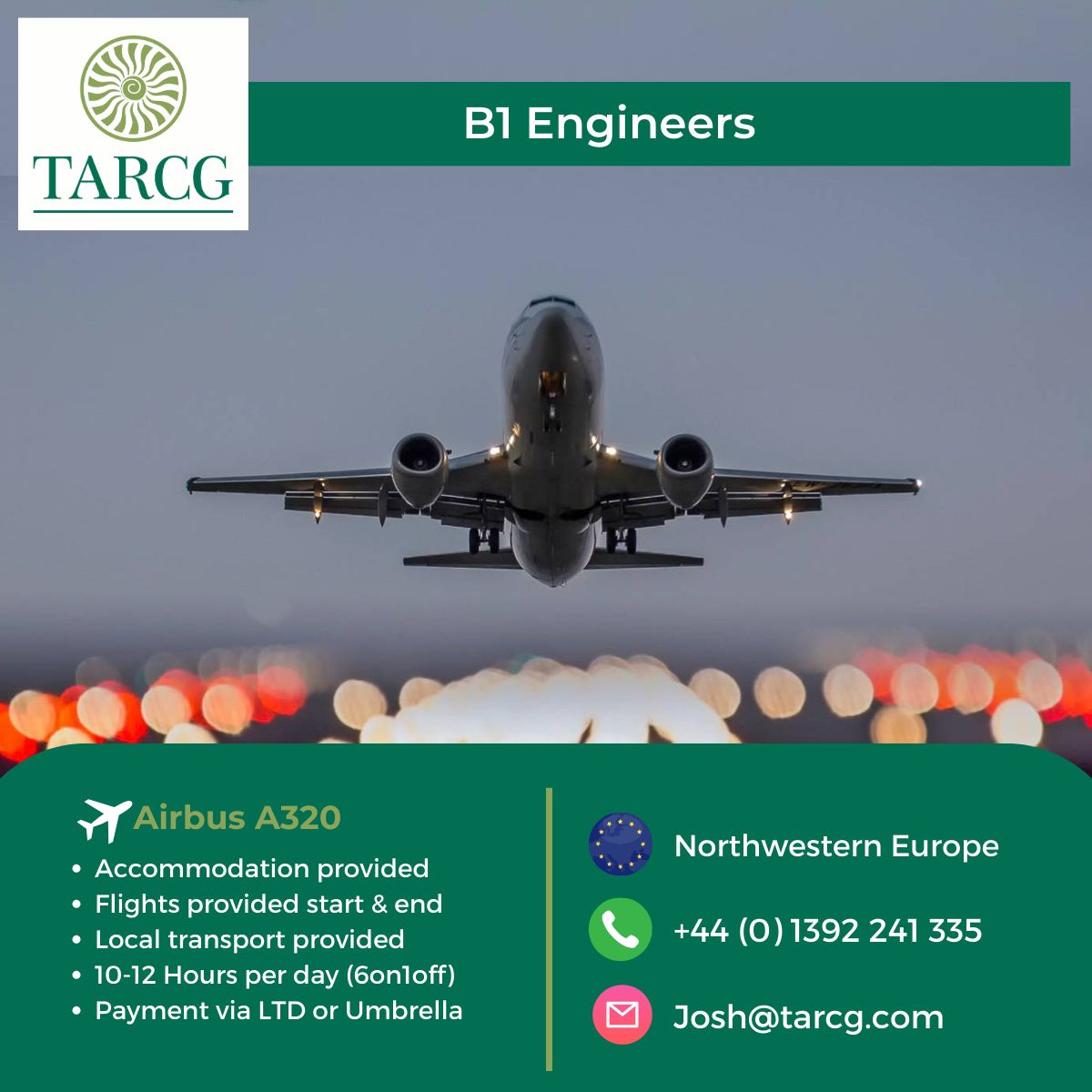 Josh Sanchez (CertRP) on LinkedIn: ⏰New Contract - B1 A320 [Short term ... Josh Sanchez (CertRP) on LinkedIn: ⏰New Contract - B1 A320 [Short term ...