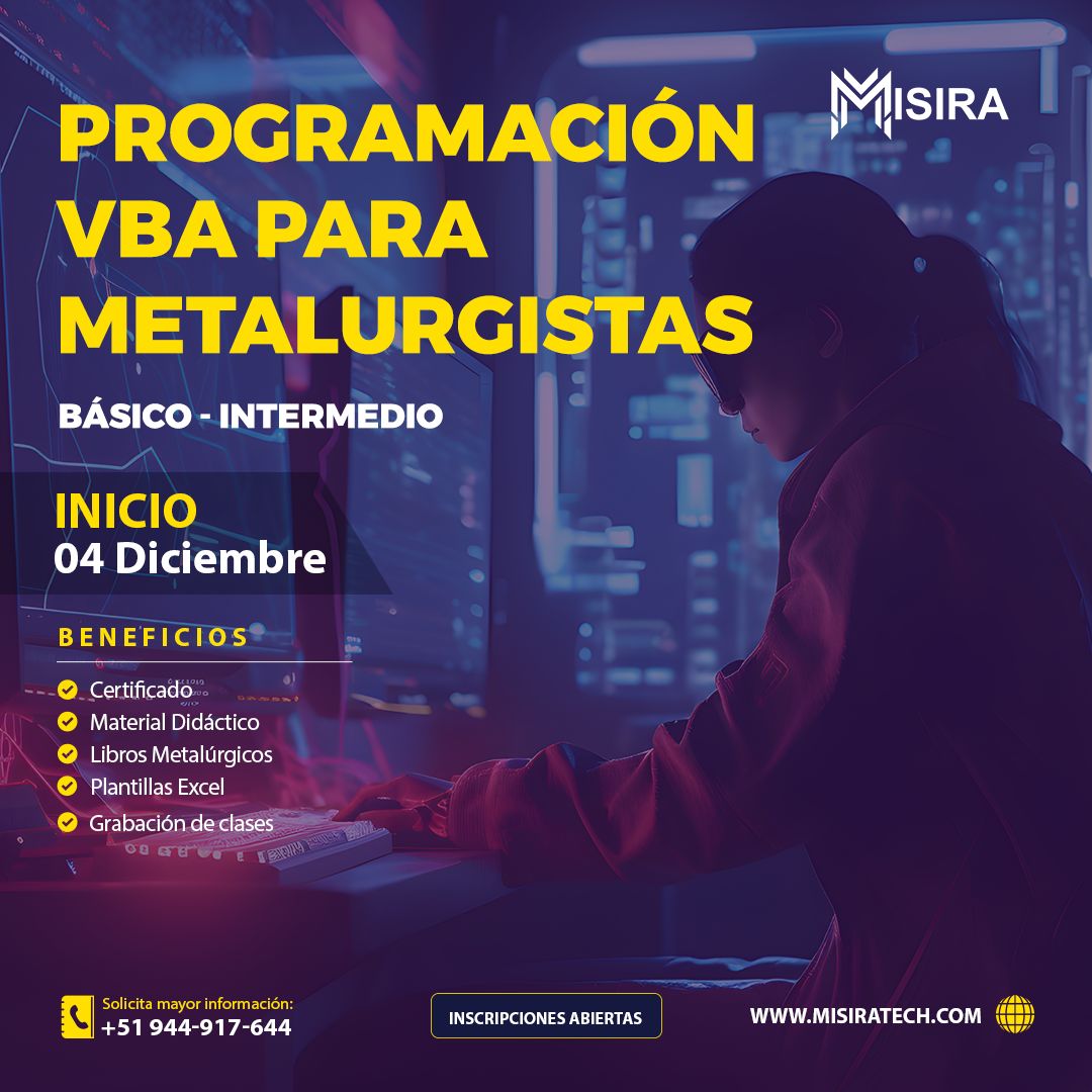 Misira en LinkedIn: #metalurgiaenexcel #cálculosmetalúrgicos # ... Misira en LinkedIn: #metalurgiaenexcel #cálculosmetalúrgicos # ...
