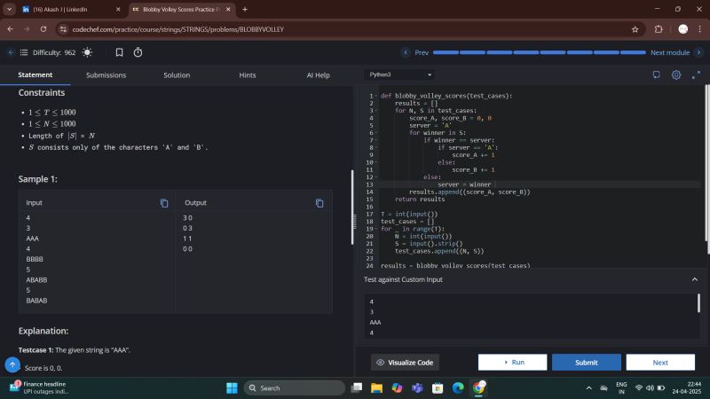 #100daysofcode #50daysofdsa #dsa #python #problemsolving #blobbyvolley ... #100daysofcode #50daysofdsa #dsa #python #problemsolving #blobbyvolley ...