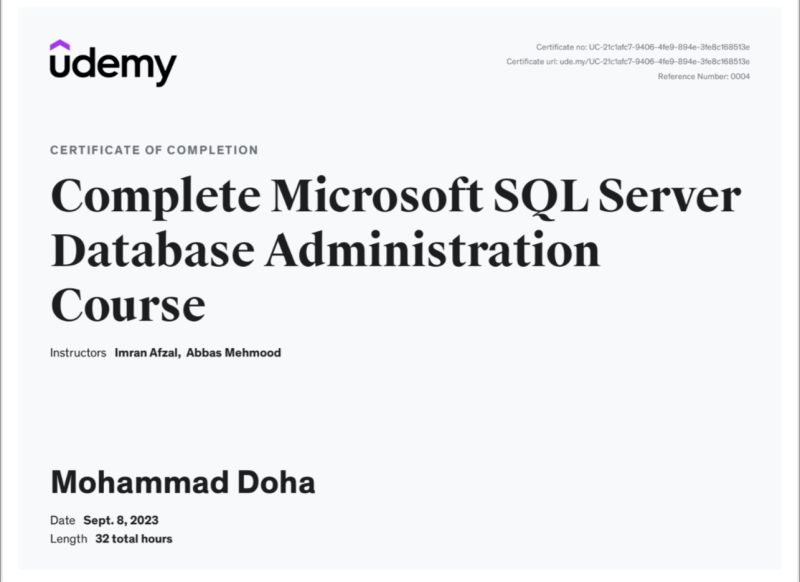 Mohammad Doha, MBA on LinkedIn: #sql #sqlserver #sqldatabase # ... Mohammad Doha, MBA on LinkedIn: #sql #sqlserver #sqldatabase # ...