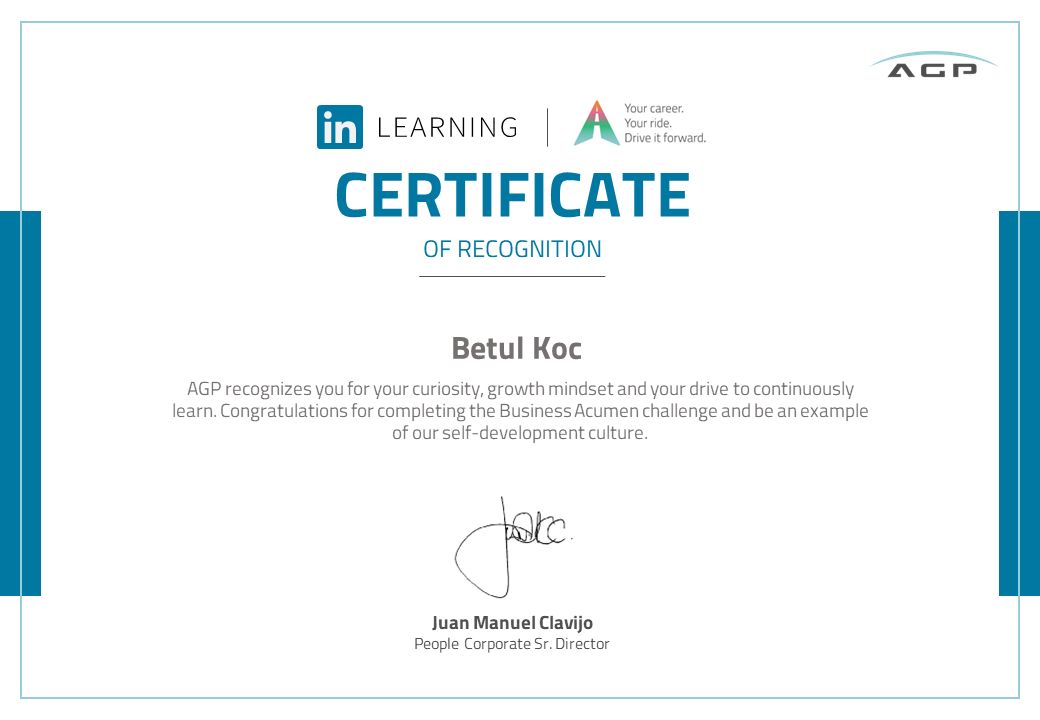 Betul K. on LinkedIn: Thank you very much AGP! I will always stay ... Betul K. on LinkedIn: Thank you very much AGP! I will always stay ...