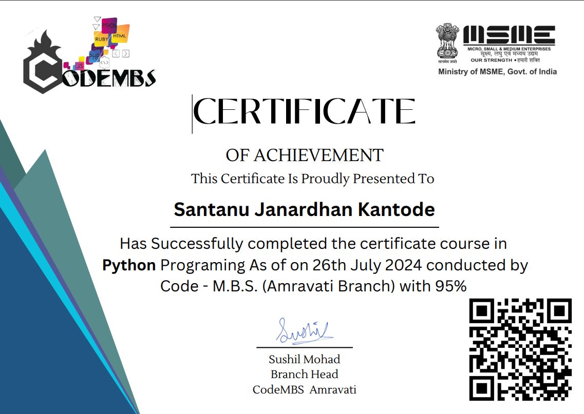 Shantanu Kantode on LinkedIn: #python #programming #coding #learning # ... Shantanu Kantode on LinkedIn: #python #programming #coding #learning # ...