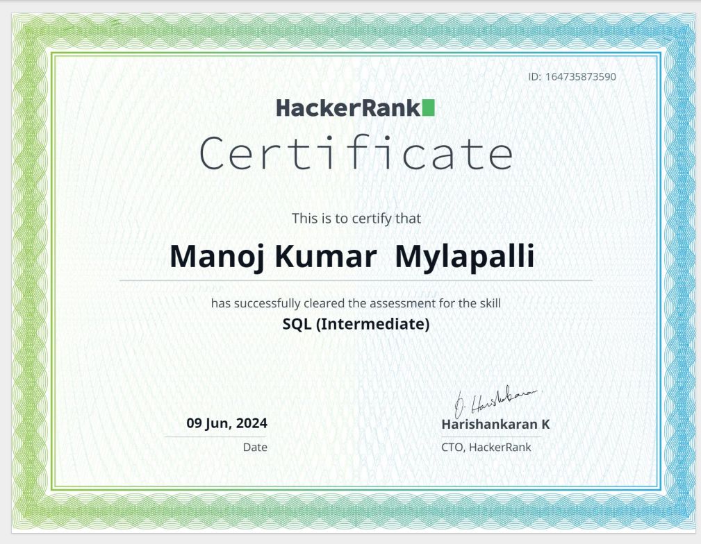 Manoj Kumar Mylapalli on LinkedIn: #hackerrank #sql #mysql Manoj Kumar Mylapalli on LinkedIn: #hackerrank #sql #mysql