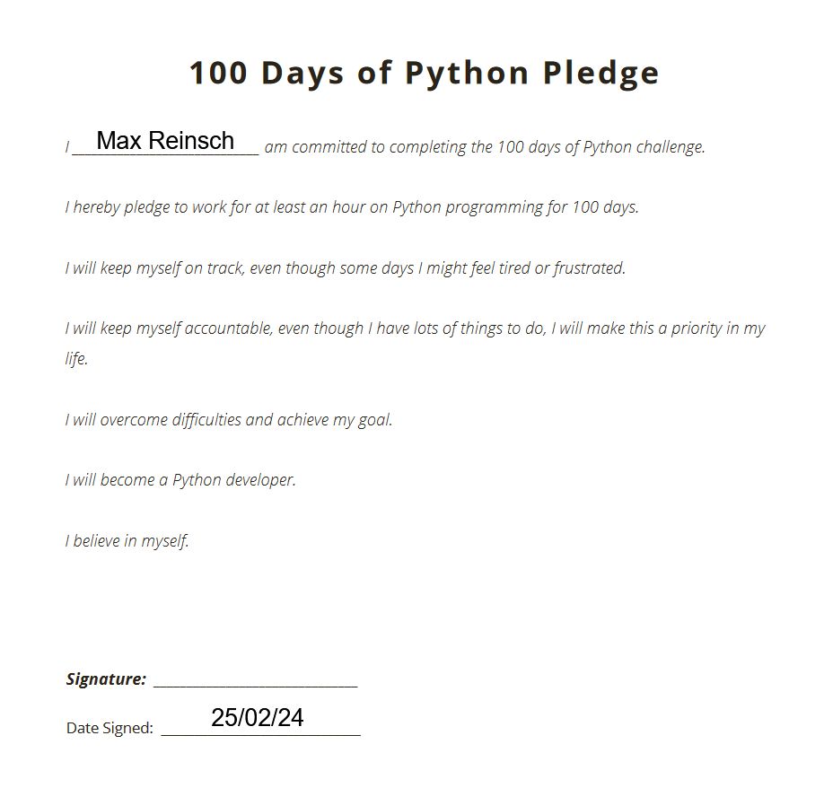 Max Reinsch on LinkedIn: #python #programming #bootcamp #angelayu # ... Max Reinsch on LinkedIn: #python #programming #bootcamp #angelayu # ...
