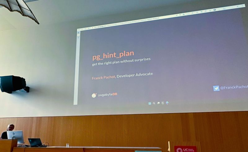 Franck Pachot on LinkedIn: #pgconfbe #postgresql Franck Pachot on LinkedIn: #pgconfbe #postgresql