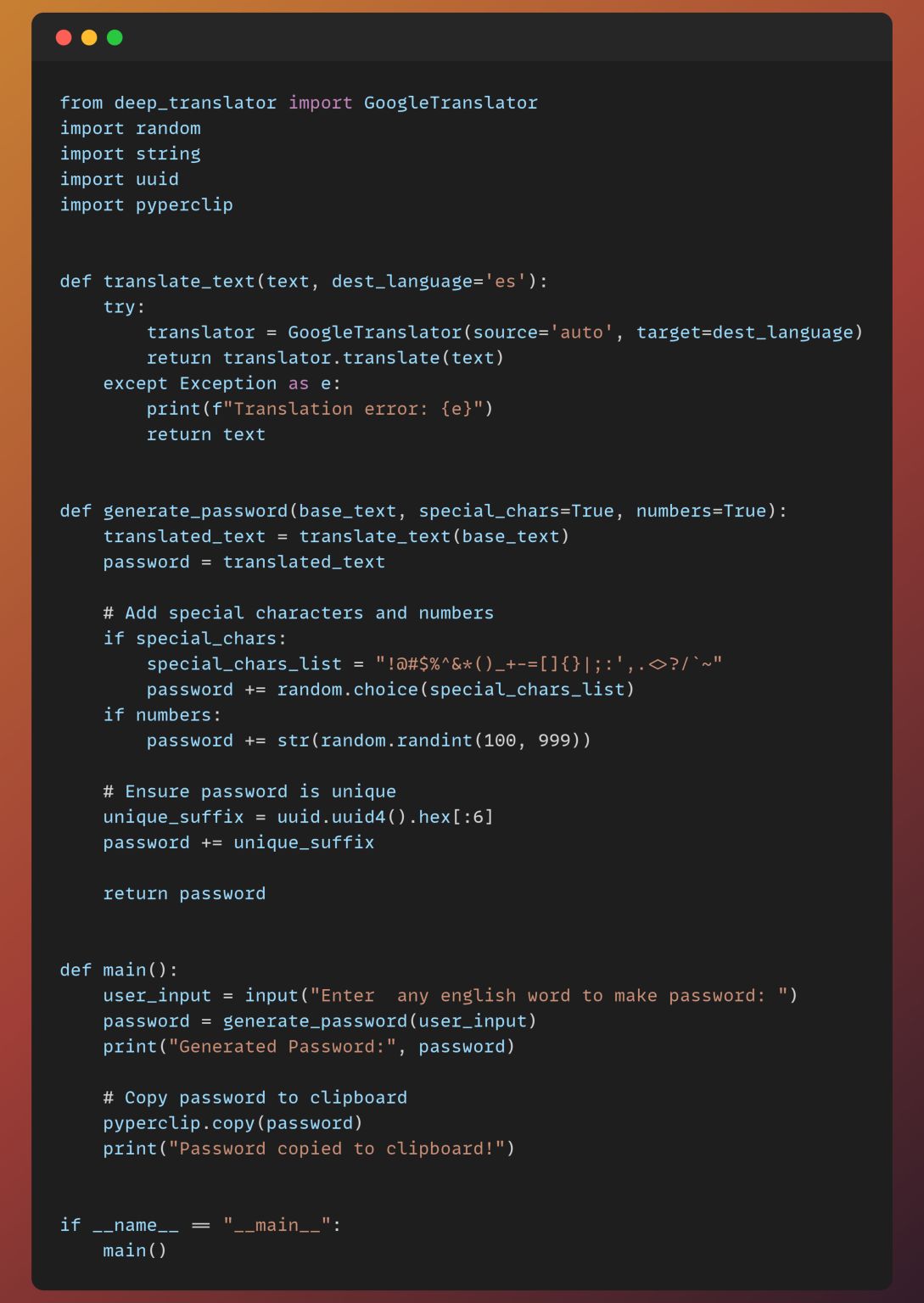 Satwik Singh on LinkedIn: #python #passwordgenerator #cybersecurity # ... Satwik Singh on LinkedIn: #python #passwordgenerator #cybersecurity # ...