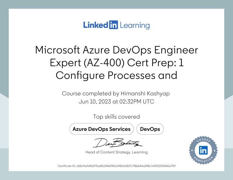 Himanshi Kashyap on LinkedIn: Certificate of Completion Himanshi Kashyap on LinkedIn: Certificate of Completion