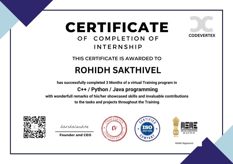 Rohidh Sakthivel on LinkedIn: #programming #cpp #python #java # ... Rohidh Sakthivel on LinkedIn: #programming #cpp #python #java # ...