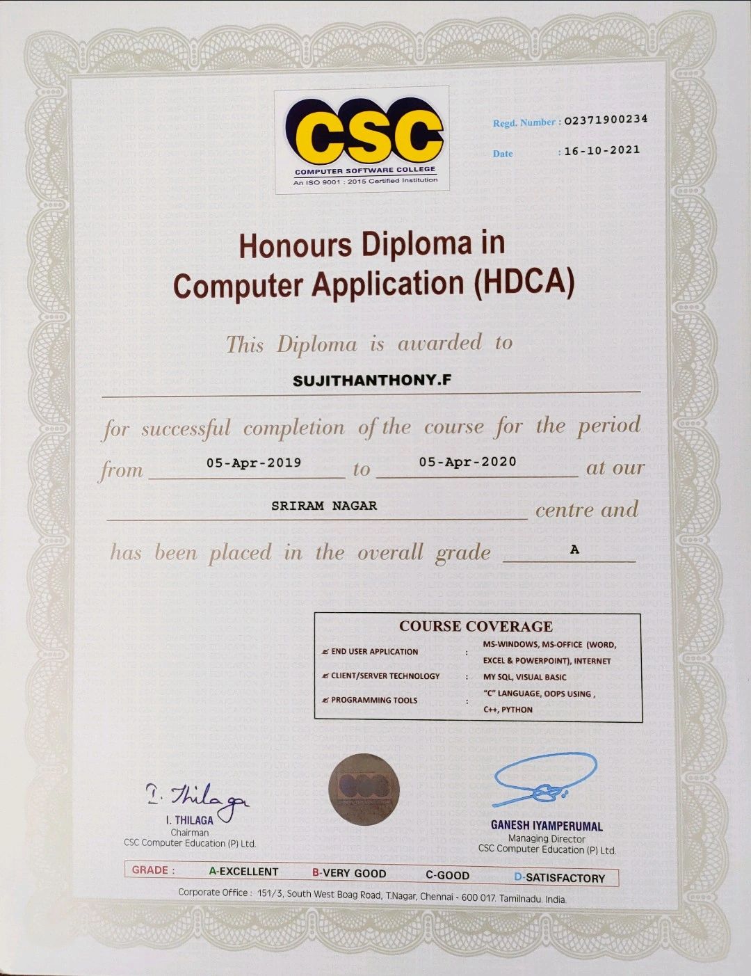 Sujith Antony F on LinkedIn: #hdca #csc #programming #techskills # ... Sujith Antony F on LinkedIn: #hdca #csc #programming #techskills # ...