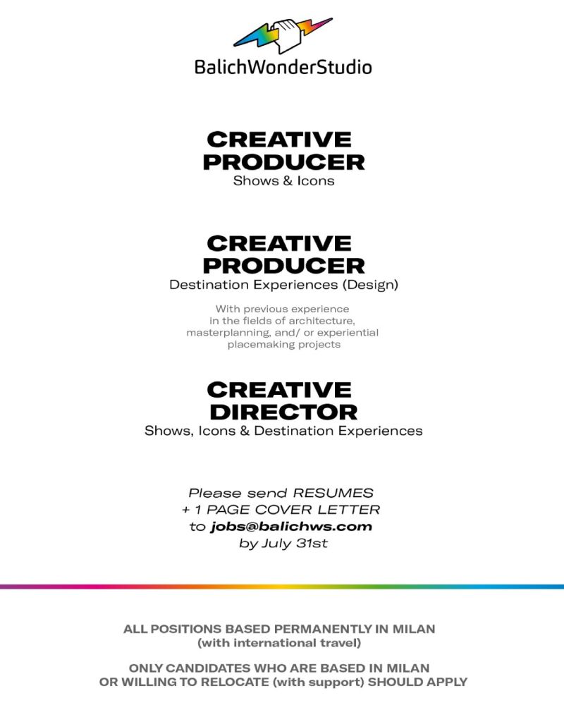 Balich Wonder Studio is looking for creative talents! Please send your ... Balich Wonder Studio is looking for creative talents! Please send your ...