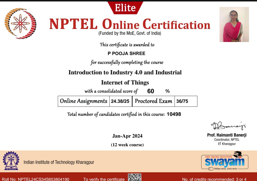Pooja Shree P on LinkedIn: #nptel Pooja Shree P on LinkedIn: #nptel