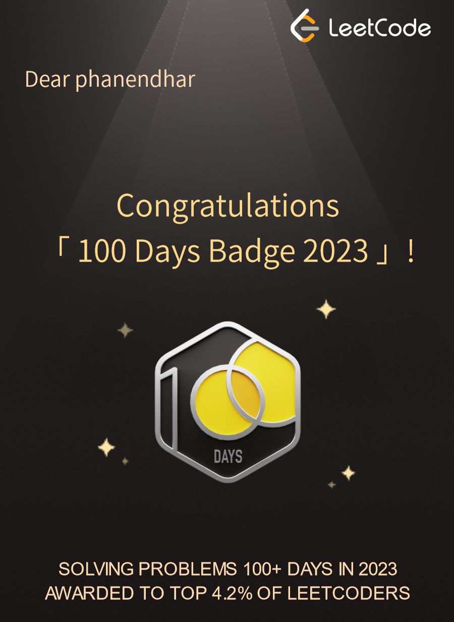Phanendhar Reddy Kusuma on LinkedIn: #leetcode100days Phanendhar Reddy Kusuma on LinkedIn: #leetcode100days