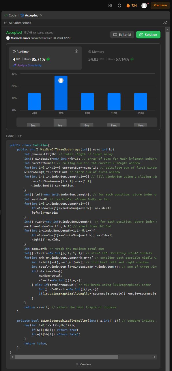 Michael Farmer on LinkedIn: Day 734 of Daily LeetCode | 689. Maximum ... Michael Farmer on LinkedIn: Day 734 of Daily LeetCode | 689. Maximum ...