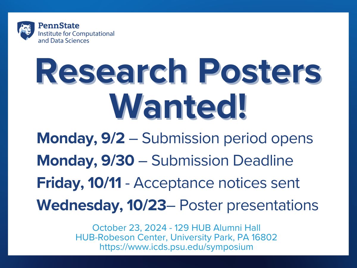 Penn State Institute for Computational and Data Sciences on LinkedIn: # ... Penn State Institute for Computational and Data Sciences on LinkedIn: # ...