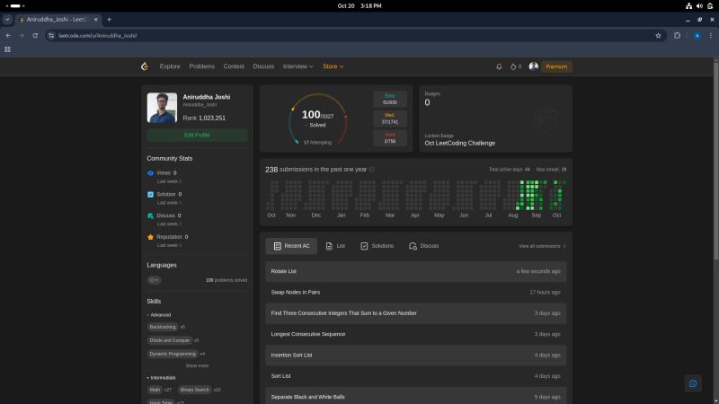 Aniruddha Joshi on LinkedIn: #leetcode #codingjourney #problemsolving # ... Aniruddha Joshi on LinkedIn: #leetcode #codingjourney #problemsolving # ...