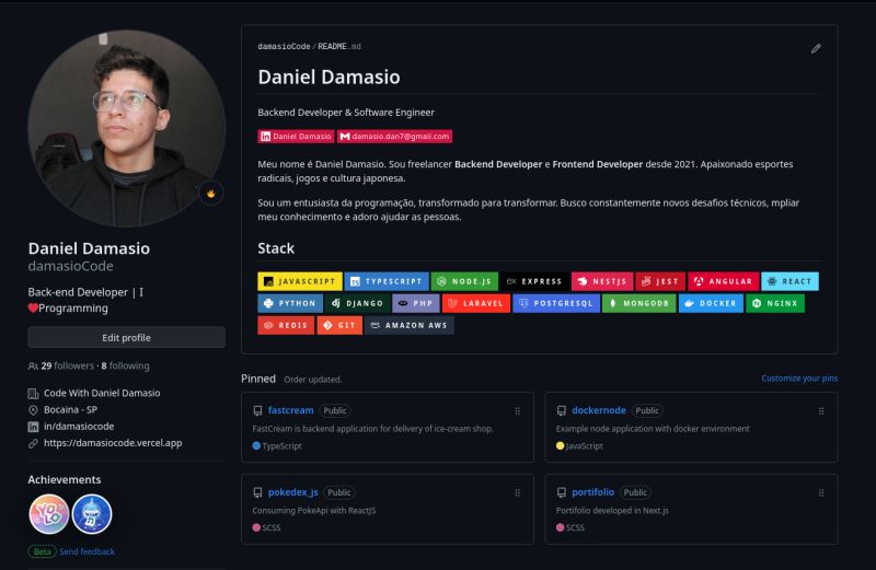 Daniel Damasio no LinkedIn: #nodejs #javascript #backenddeveloper # ... Daniel Damasio no LinkedIn: #nodejs #javascript #backenddeveloper # ...