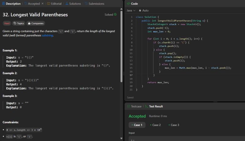 #100daysofcode #100daysofcode #leetcode #stacks #parenthesesmatching ... #100daysofcode #100daysofcode #leetcode #stacks #parenthesesmatching ...