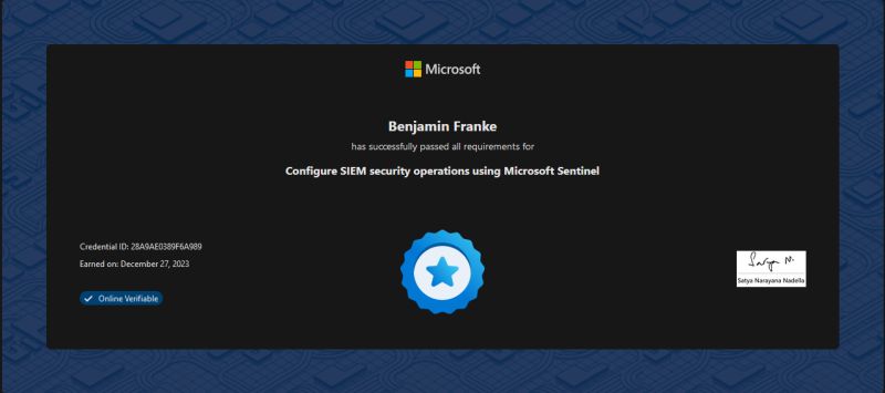 Benjamin Franke on LinkedIn: I completed Benjamin Franke on LinkedIn: I completed