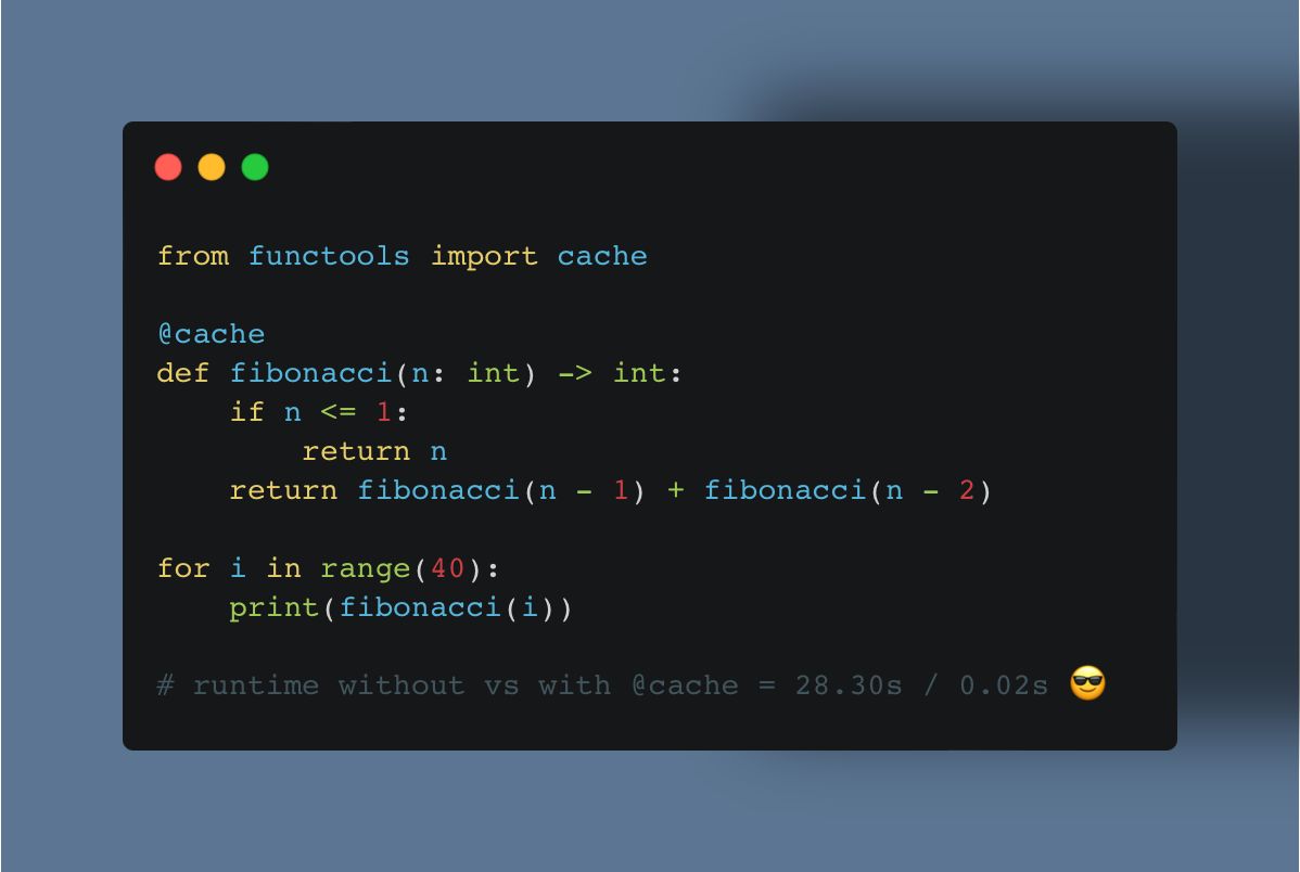 Bob Belderbos on LinkedIn: Easy caching in Python 🐍 😍 You can use the ... Bob Belderbos on LinkedIn: Easy caching in Python 🐍 😍 You can use the ...