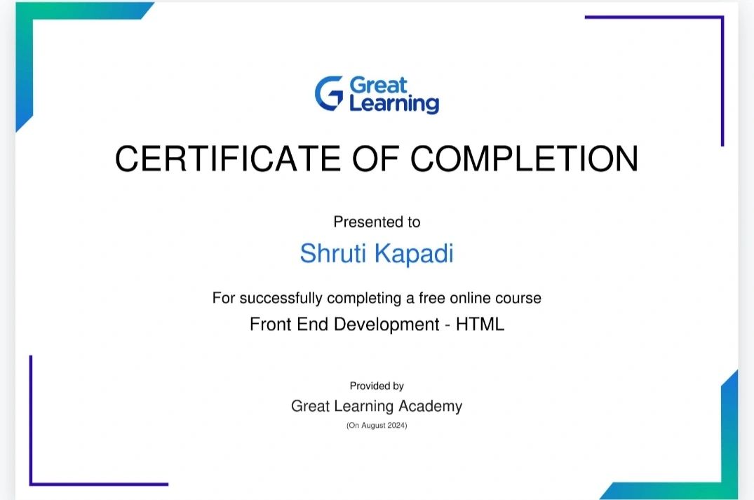Shruti Kapadi on LinkedIn: #html #frontenddevelopment #webdevelopment # ... Shruti Kapadi on LinkedIn: #html #frontenddevelopment #webdevelopment # ...