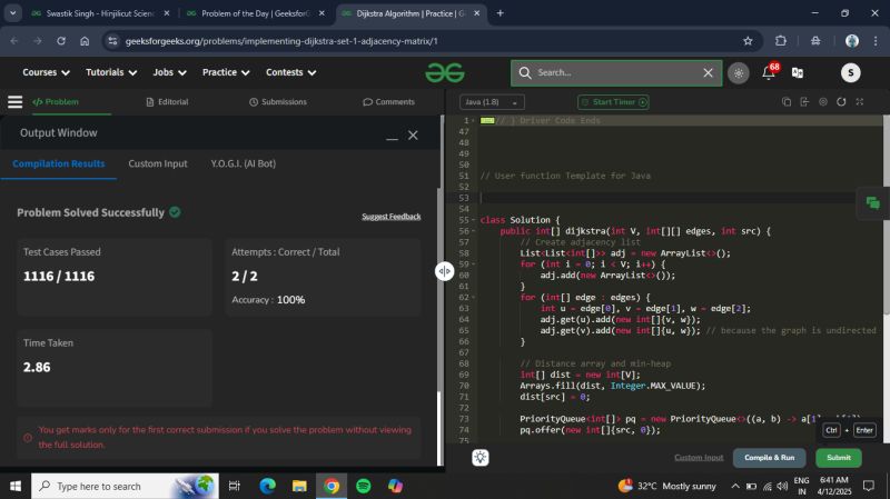 Day 146/160 – GeeksforGeeks Daily DSA Challenge 🚀 Stepping into ... Day 146/160 – GeeksforGeeks Daily DSA Challenge 🚀 Stepping into ...
