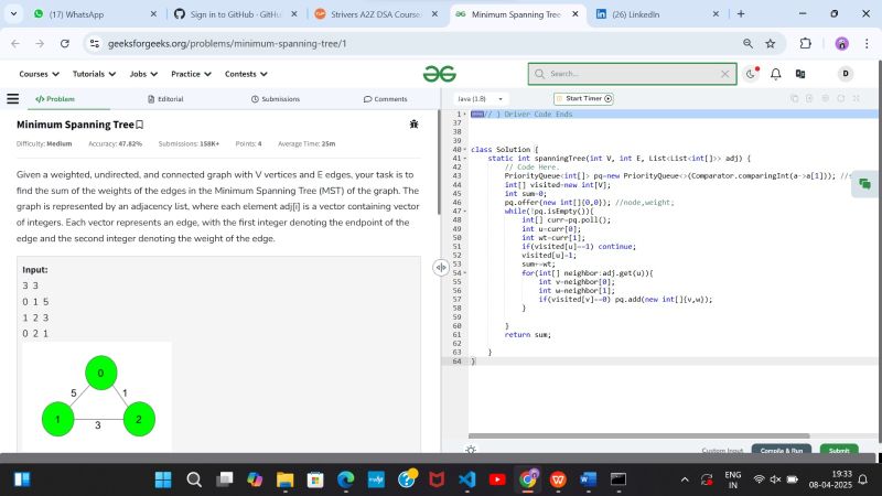#dsa #java #graphtheory #minimumspanningtree #primsalgorithm ... #dsa #java #graphtheory #minimumspanningtree #primsalgorithm ...
