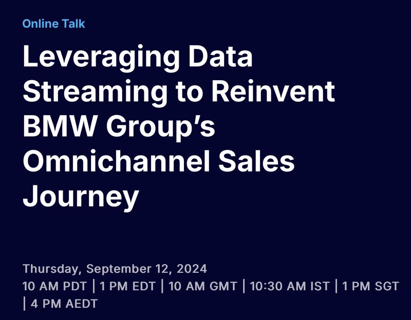 Kai Waehner on LinkedIn: #bmw #datastreaming #cloud #supplychain # ... Kai Waehner on LinkedIn: #bmw #datastreaming #cloud #supplychain # ...
