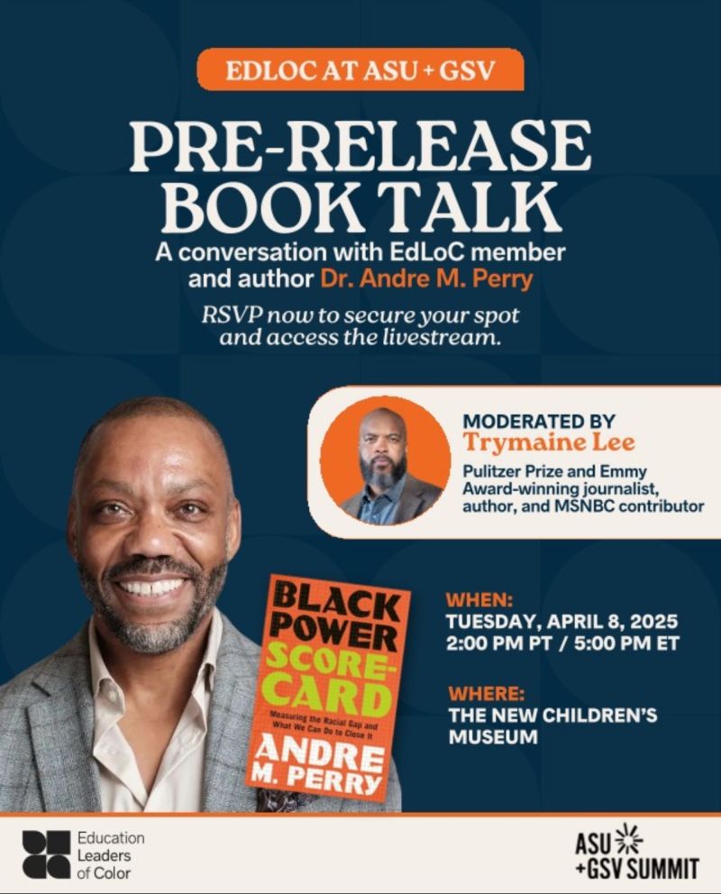 You don't want to miss my good friend Andre M. Perry in conversation ... You don't want to miss my good friend Andre M. Perry in conversation ...